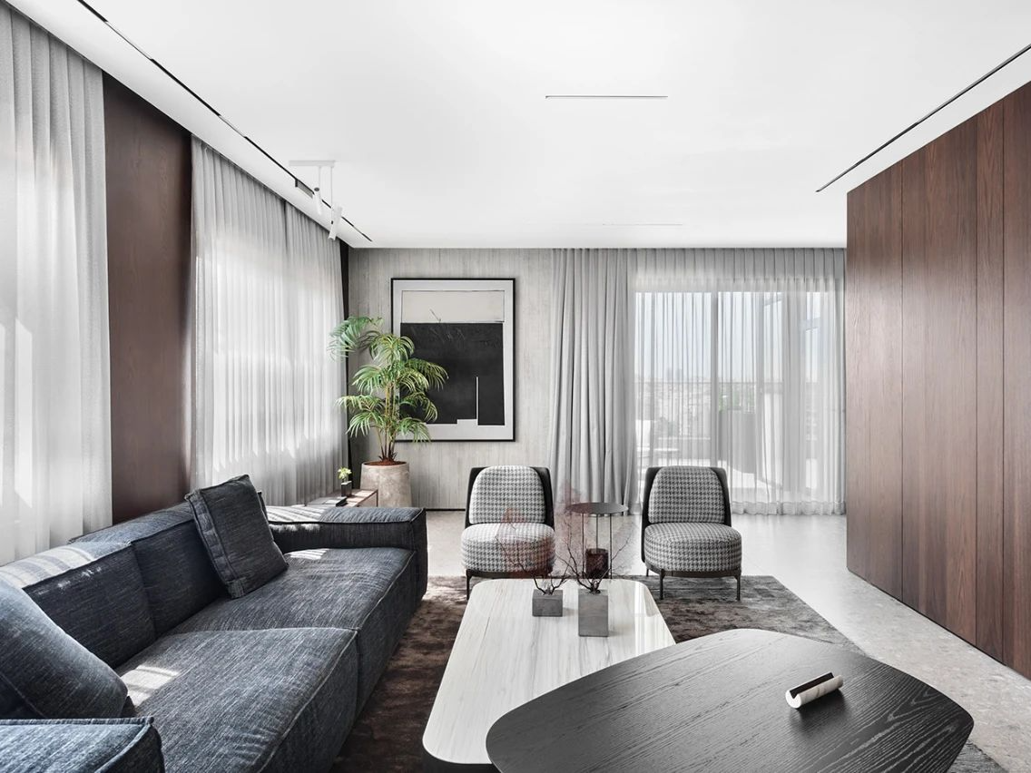 家装案例赏析——170㎡简约轻奢，极简韵味的碰撞_成都有木设计-站酷ZCOOL