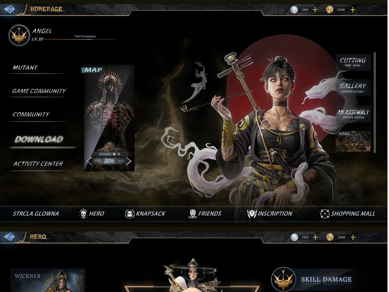 游戏ui板页设计_Angel_W-站酷ZCOOL