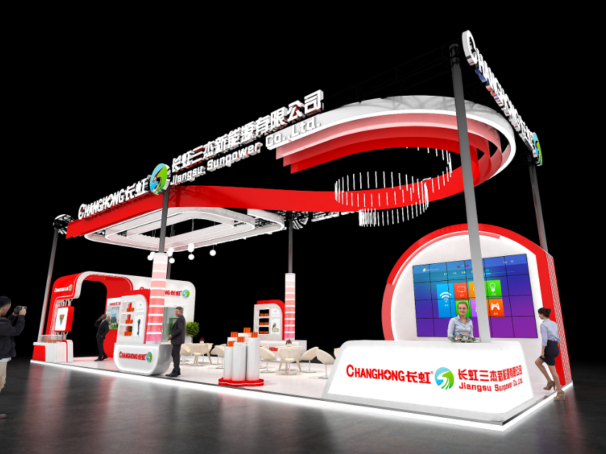 长虹三杰展台设计方案_展易启设计工作室-站酷ZCOOL