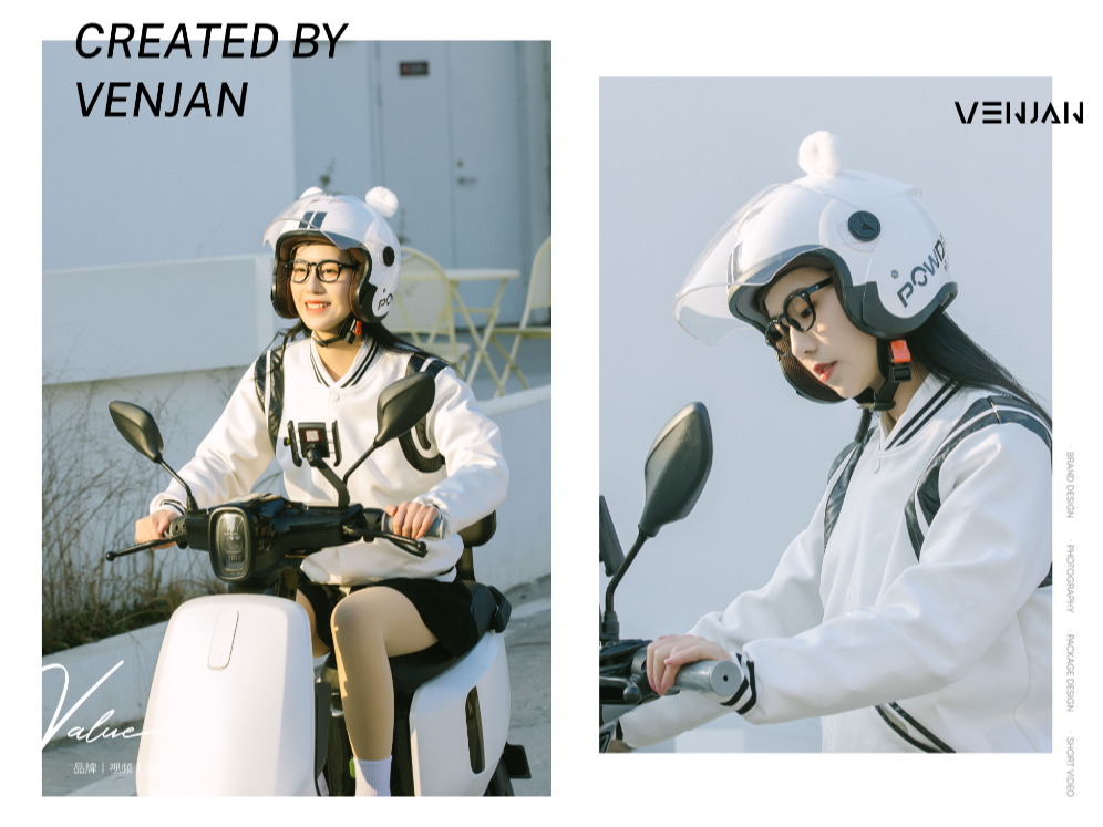 电动车头盔 | 春日出行 | 摄影 未见品牌_VENJAN未见品牌-站酷ZCOOL