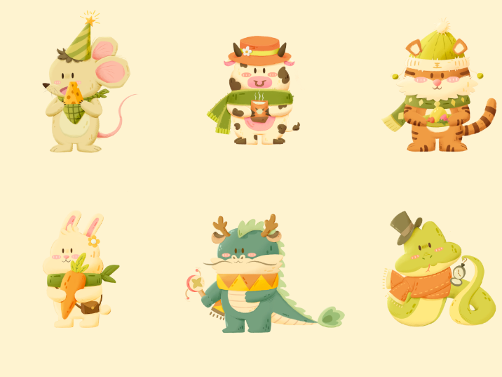 十二生肖合集_keke克克-站酷ZCOOL