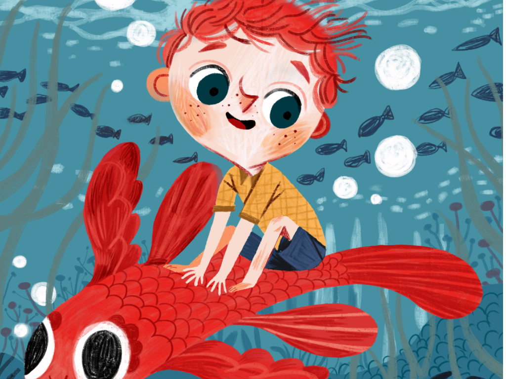 锦鲤男孩（临摹）_大力嬷嬷-站酷ZCOOL