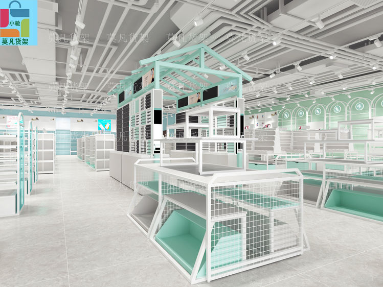 黑龙江百货店中岛柜安装简便-莫凡货架生活用品货架_莫凡2580-站酷ZCOOL