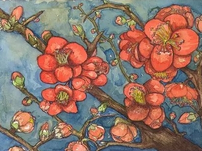 明信片书签 - 《梅菊兰竹》_zhl1988-站酷ZCOOL