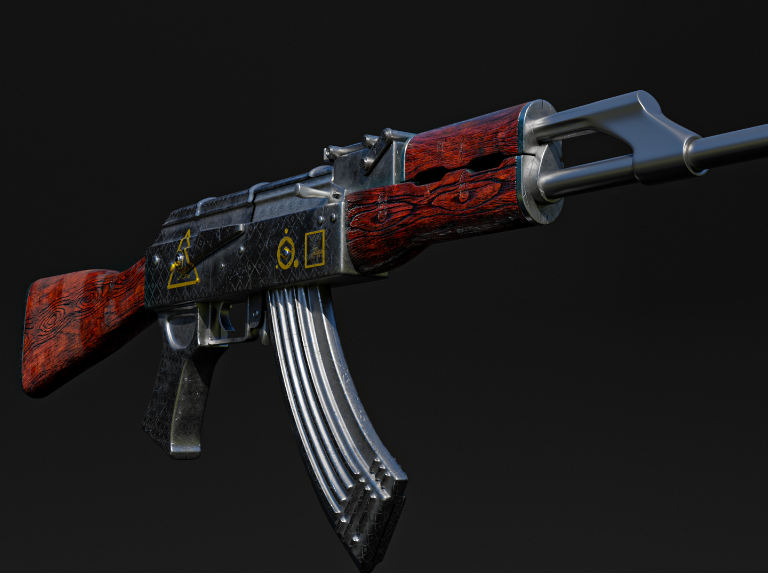 Blender+sp制作AK_德里爱人-站酷ZCOOL