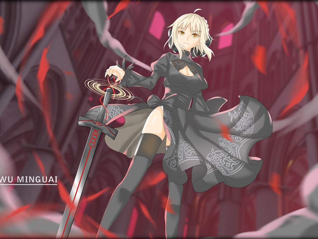 TwoB型黑Saber_无名怪-站酷ZCOOL