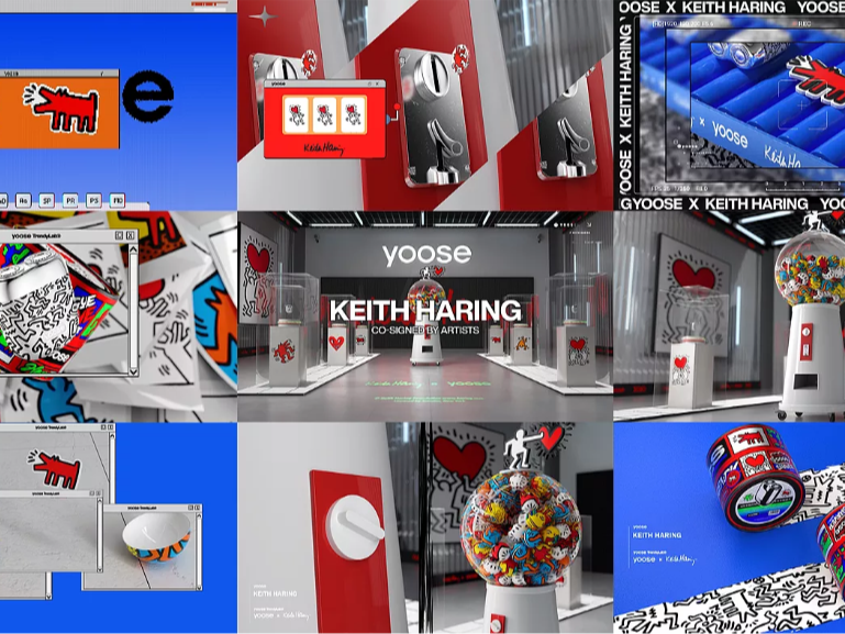 yoose® x Keith Haring ™艺术家联名新品_YOOSE有色-站酷ZCOOL