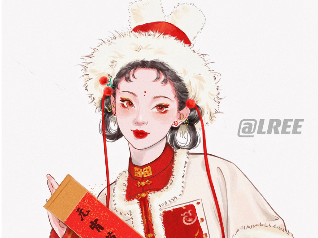 元宵节汉服人物插画_Z93676134-站酷ZCOOL