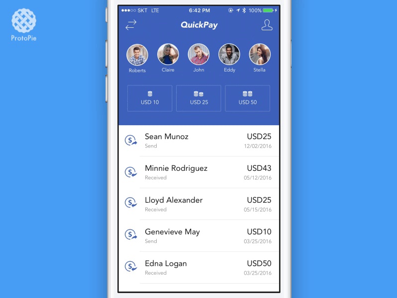 QuickPay支付交互原型 with ProtoPie_ProtoPie-站酷ZCOOL