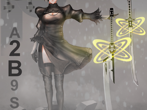 2019年份的2B_一只姓李的灰熊-站酷ZCOOL