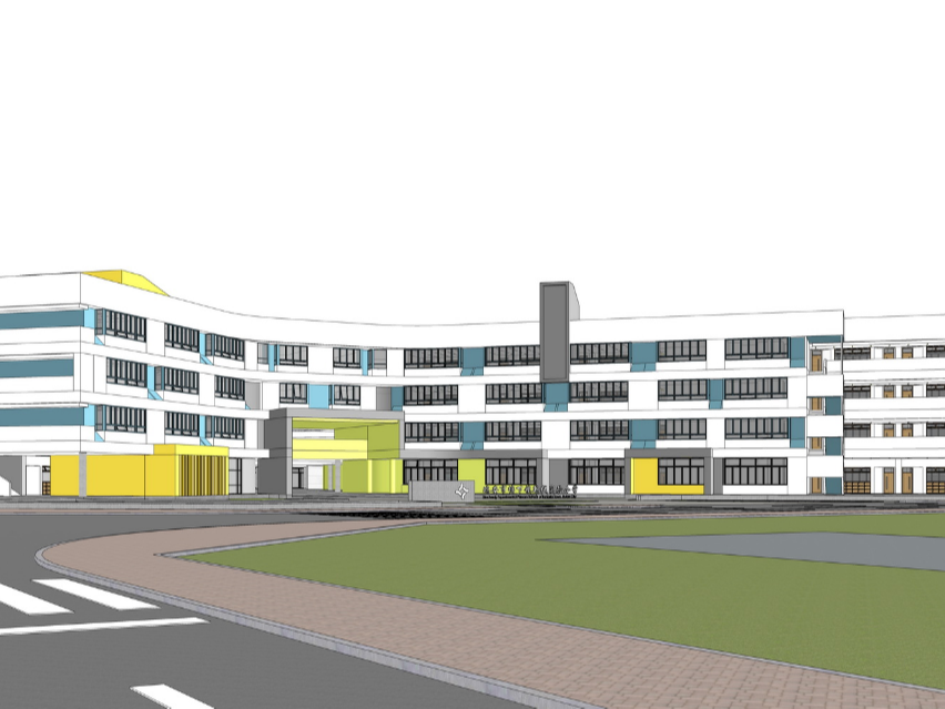 瑞安市塘下镇新城实验小学SU模型下载_素模网-站酷ZCOOL