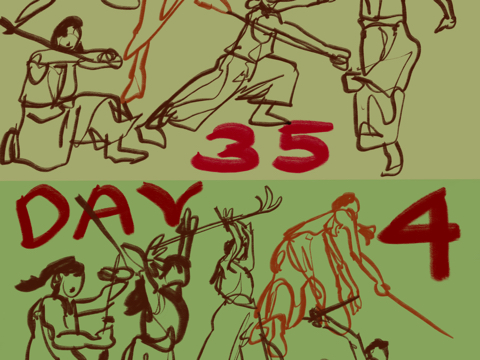 Day35/4 速写挑战9/10期_山林木之鸡-站酷ZCOOL