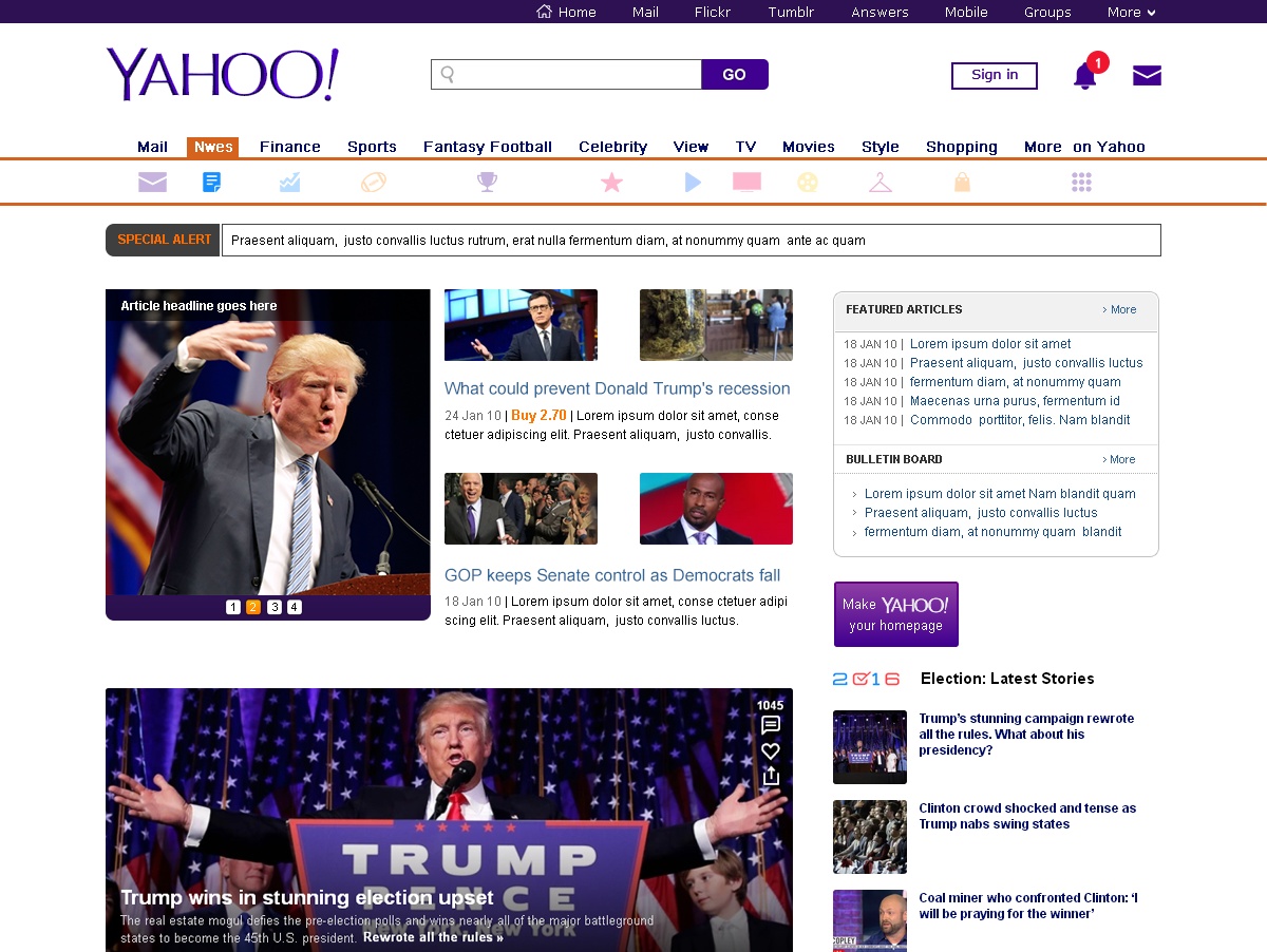 雅虎yahoo门户网站原创设计_sidikcho-站酷ZCOOL