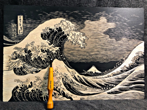 手工木刻版画_南山晓-站酷ZCOOL