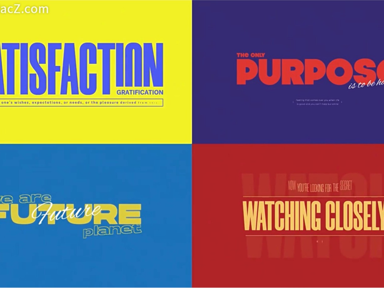 FCPX插件：8组设计感十足创意文字标题动画 Titles Pack_一念浮萍-站酷ZCOOL