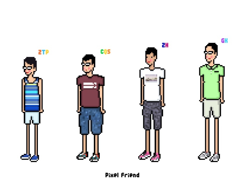 Pixel Friend/寝室大合照_郭楷-站酷ZCOOL