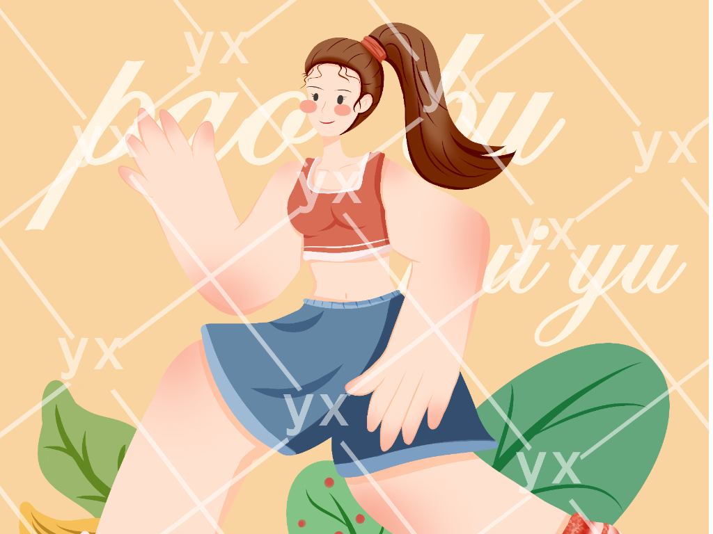 运动女孩_一滴雨yx-站酷ZCOOL