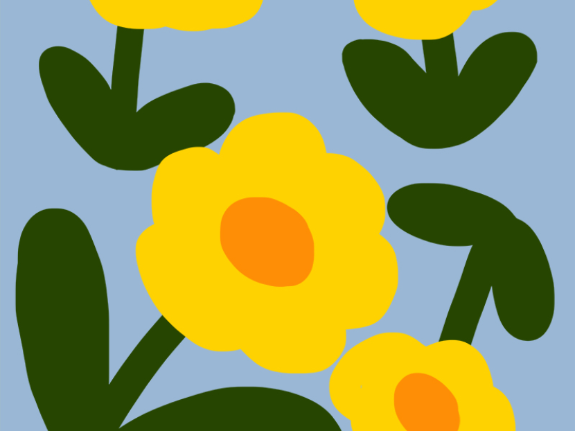 花朵印花图案 花卉插画 装饰画_咪咕插画集-站酷ZCOOL