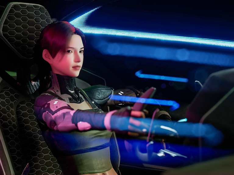 虚拟人TingTing漫游「2049 MetaVerse」_蓝蜻蜓科技-站酷ZCOOL