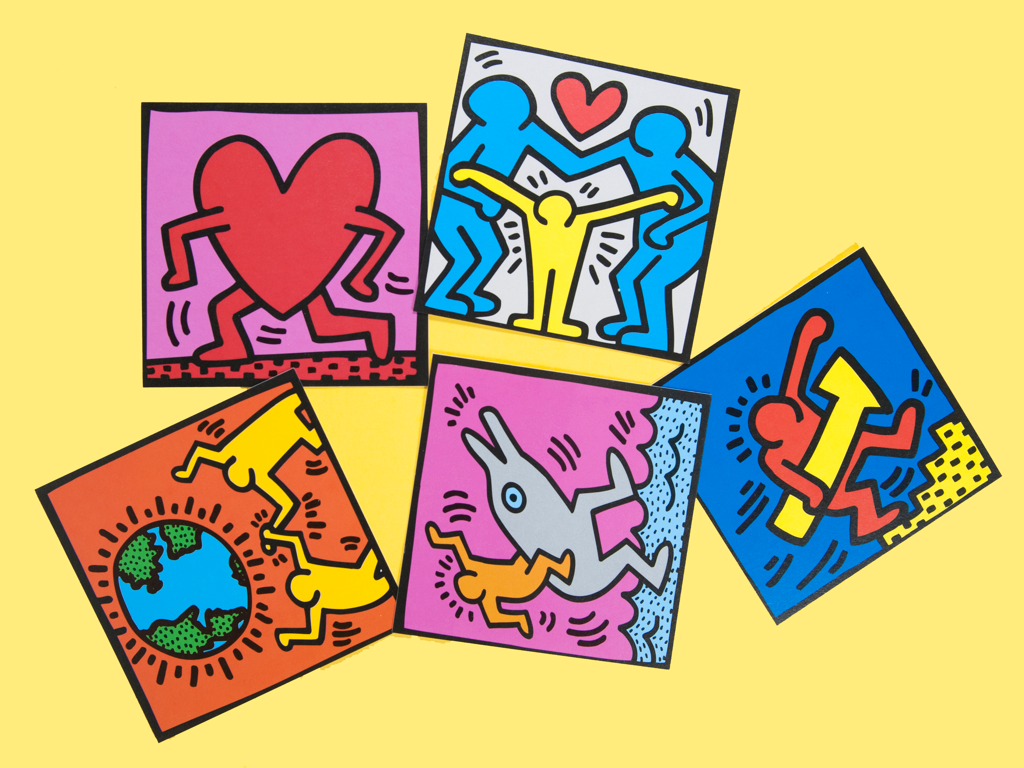 文创产品摄影——凯斯·哈林(Keith Haring）明信片_奥斯曼闪闪-站酷ZCOOL
