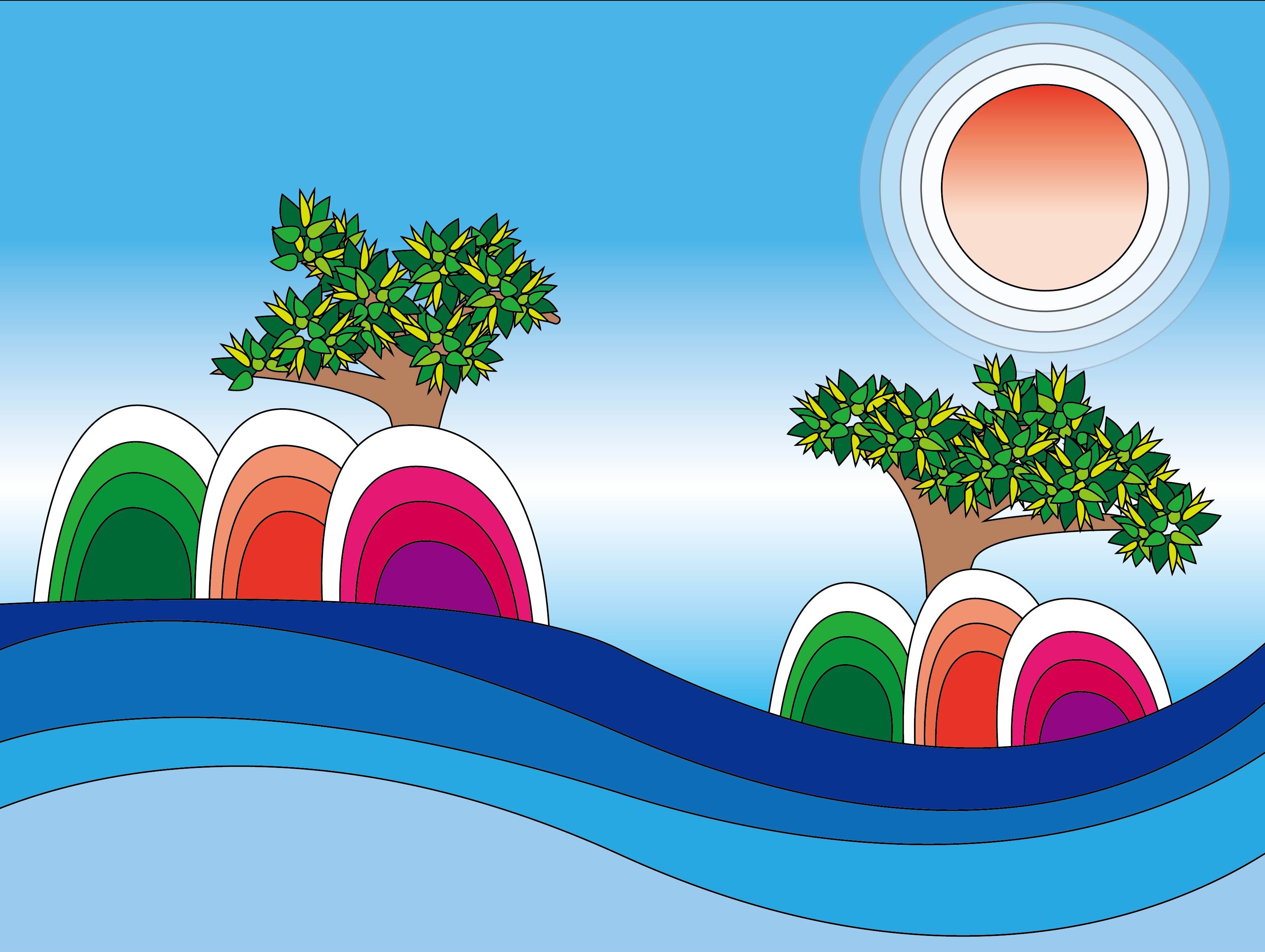 海山树太阳_DJ柚子姐-站酷ZCOOL