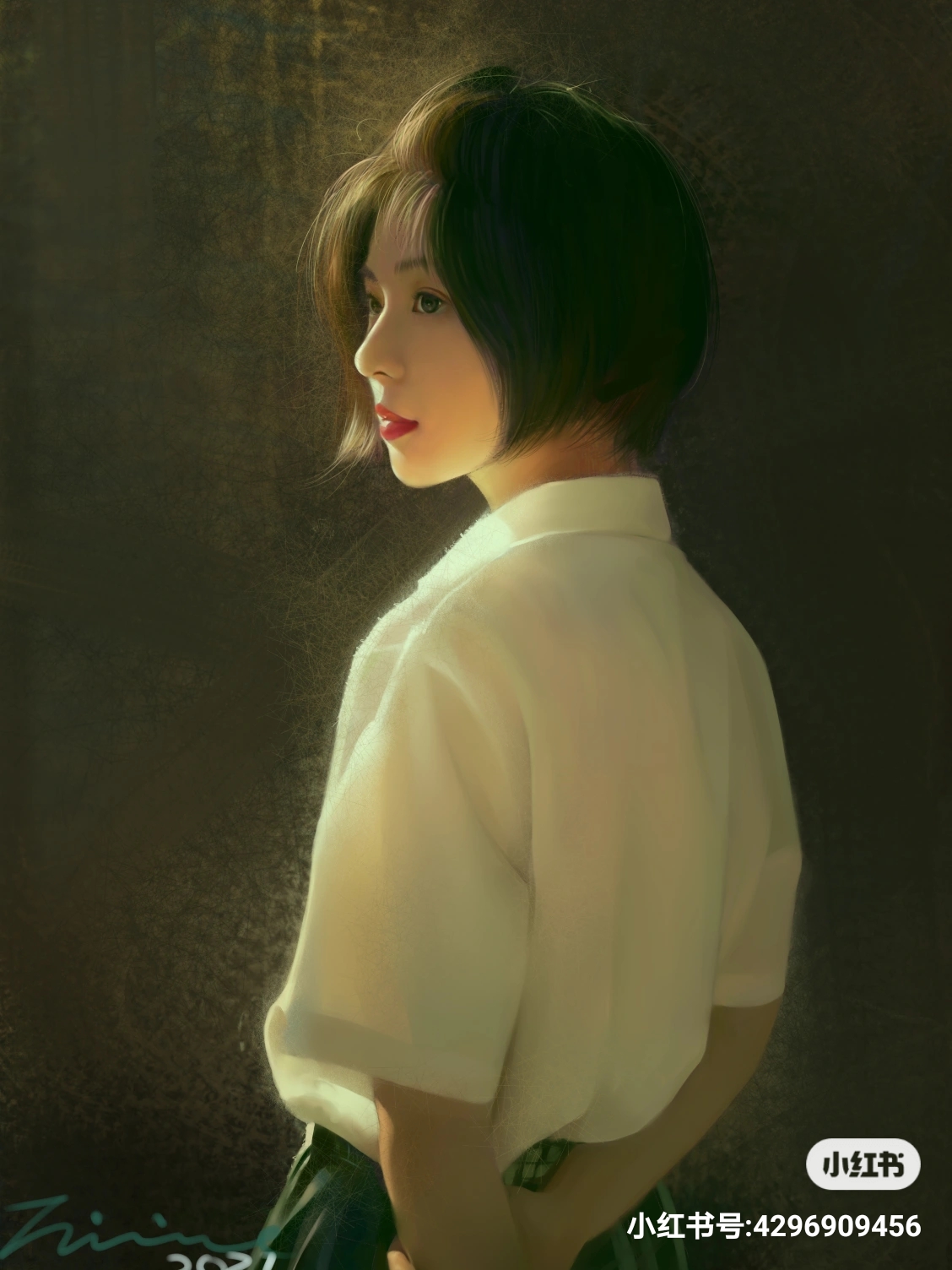 学校里的女孩_mumulike-站酷ZCOOL