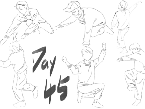 #速写60天挑战赛# Day45 _兰与四个月亮-站酷ZCOOL