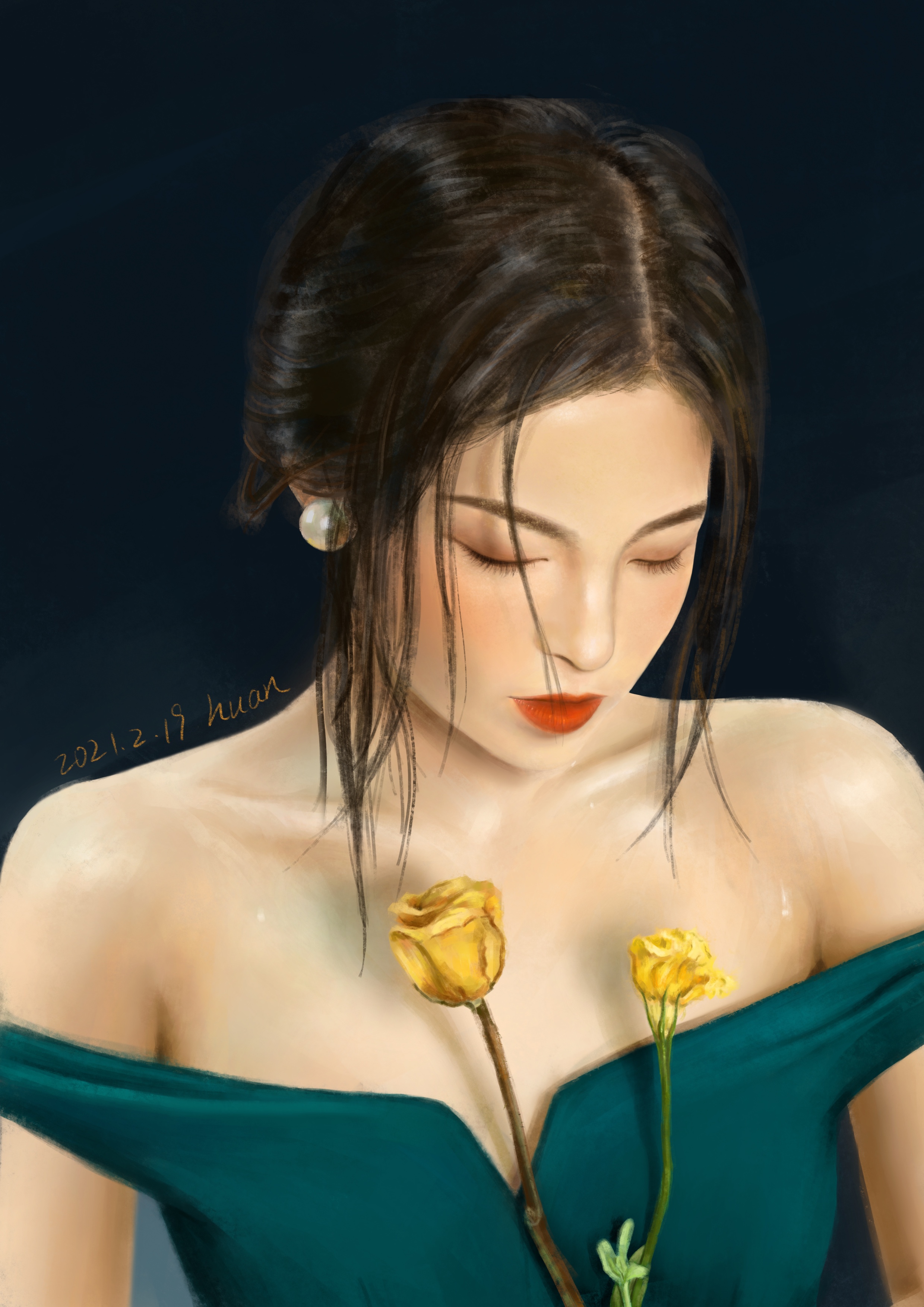 〈厚涂人物〉_竹子zhhhhh-站酷ZCOOL