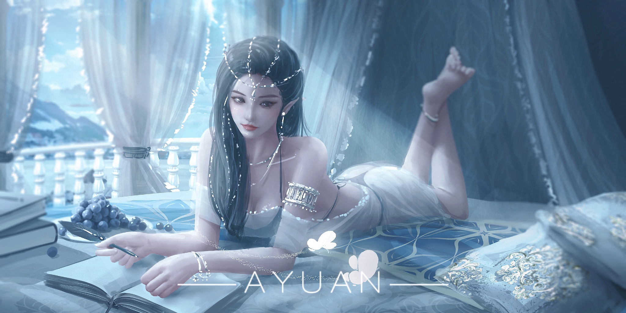 板绘立绘厚涂人物_阿袁二AYUAN-站酷ZCOOL