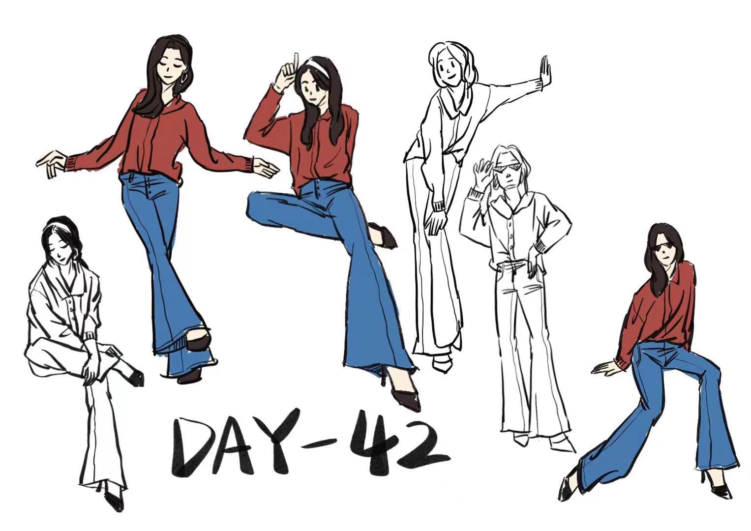 速写60天挑战赛 @速写班长 DAY42_印第安小揪揪-站酷ZCOOL