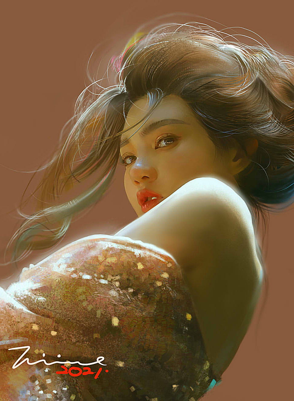 画个晚礼服小姐姐_mumulike-站酷ZCOOL