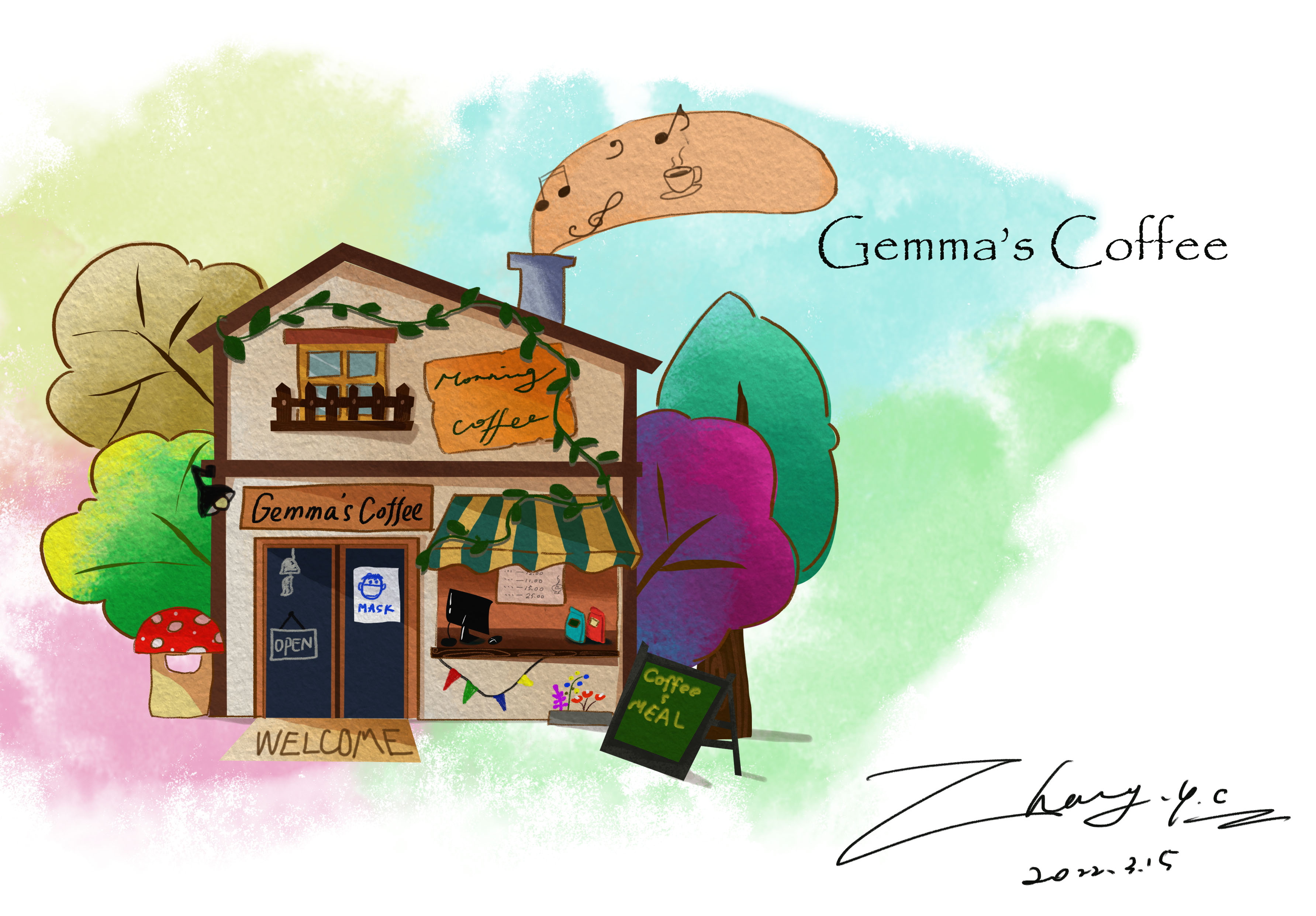 【原创】Gemma's Coffee_Gemma_Zhang-站酷ZCOOL