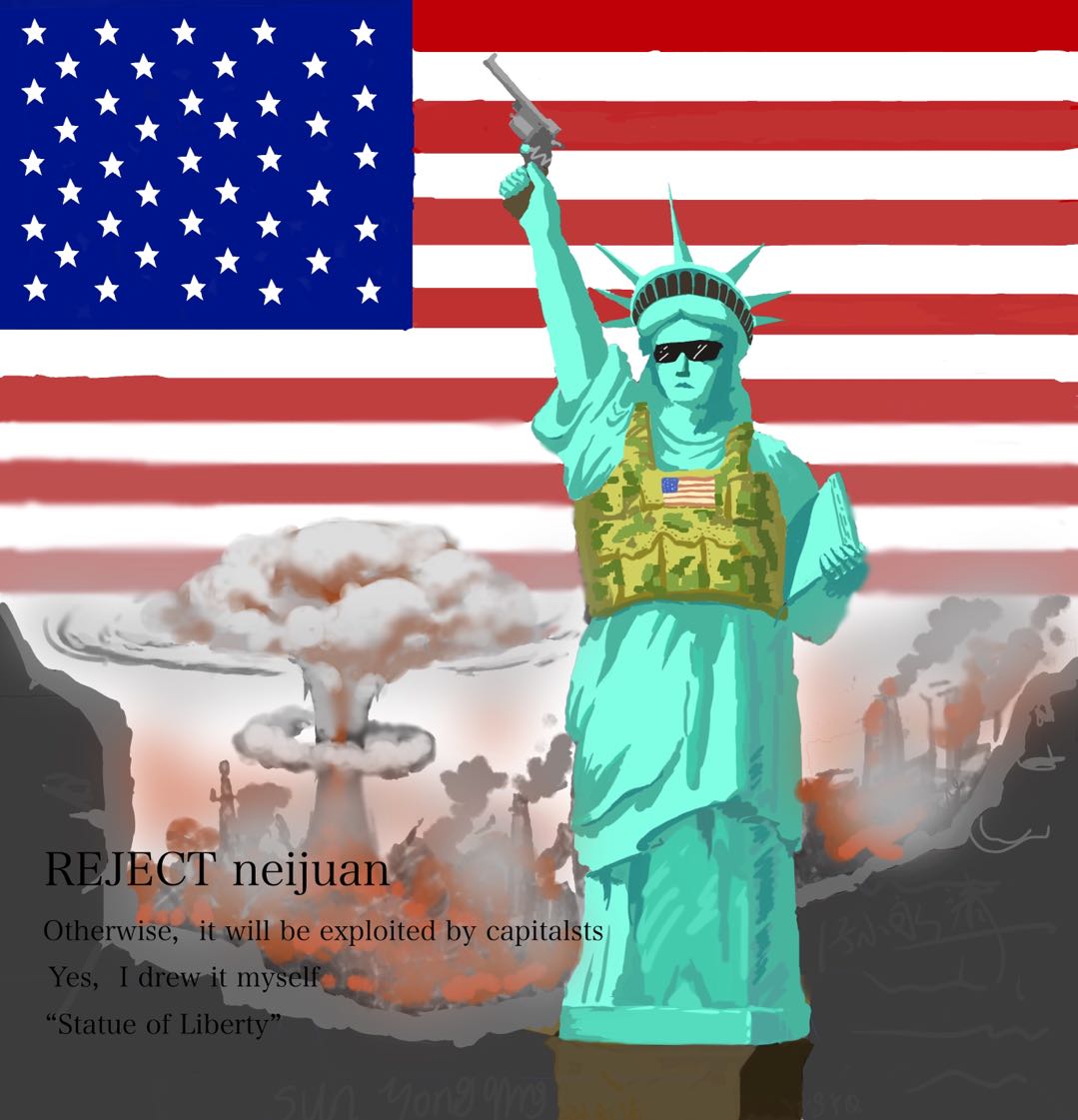 反战作品《“自由女神像”》_孤风258-站酷ZCOOL