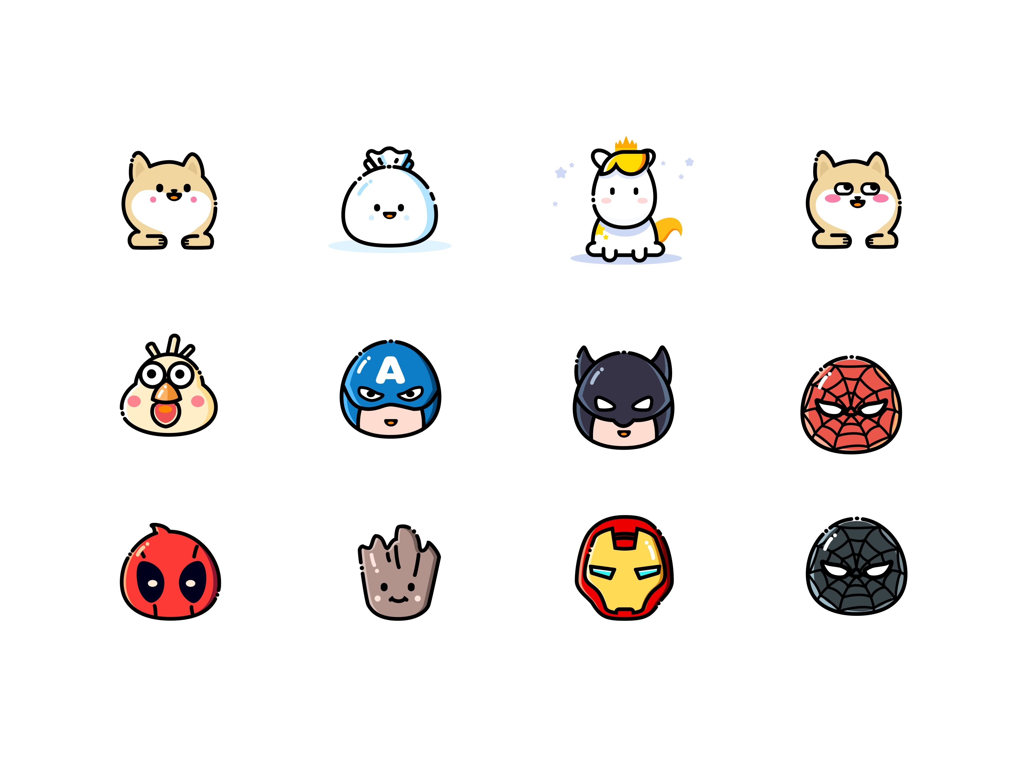 MBE风格插画练原创练习_wenda-站酷ZCOOL