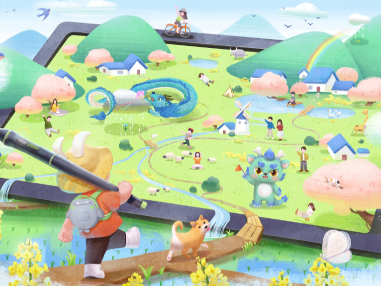 春天的路路人_路路人LuLuren-站酷ZCOOL