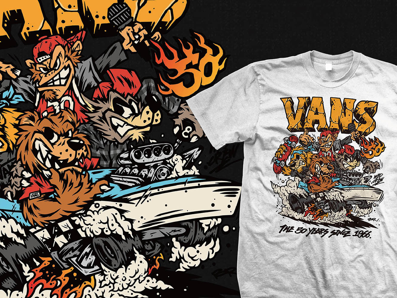 "OFF THE WALL"#VANS艺术家# WED-CREW X BR_BR大熊-站酷ZCOOL