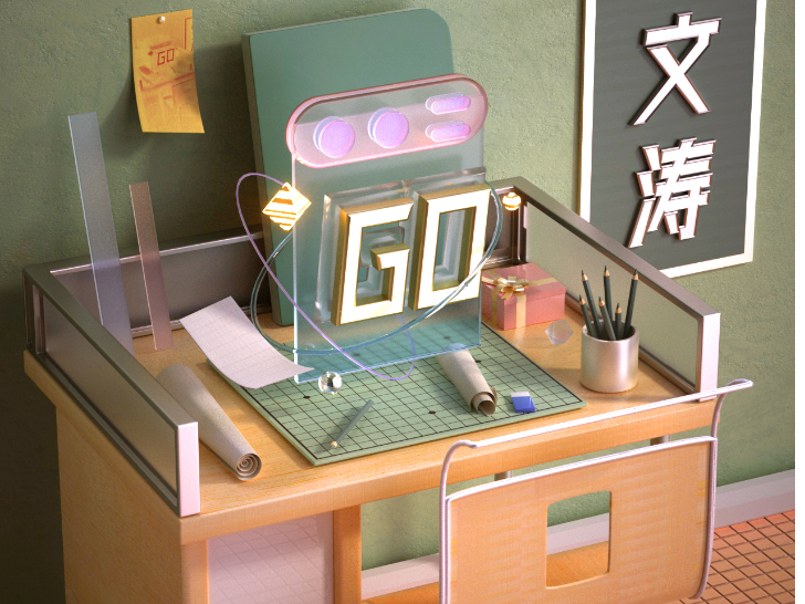 C4D海报_风华绝代丶-站酷ZCOOL