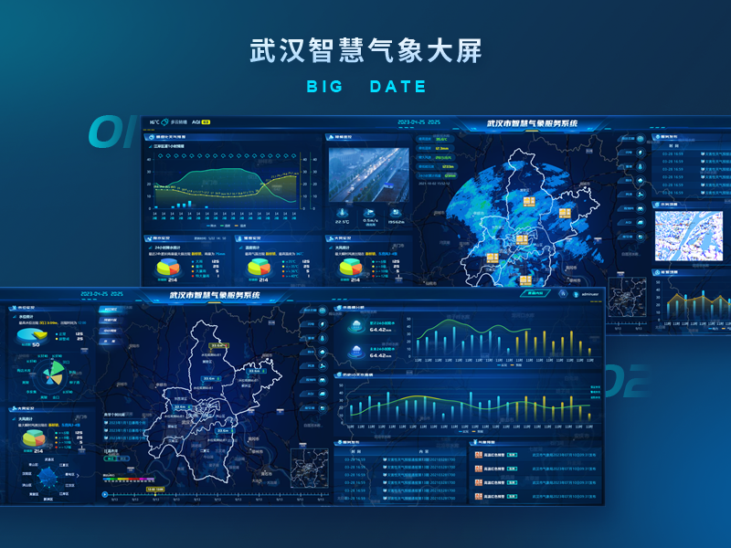武汉气象局智慧气象大屏_vinass-站酷ZCOOL