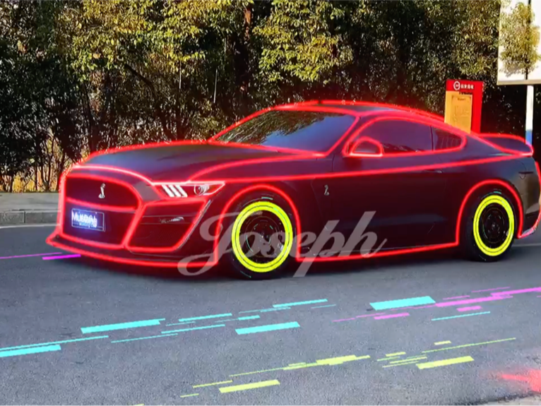 「AE动画制作」-汽车赛博朋克效果野马_Joseph阳光-站酷ZCOOL