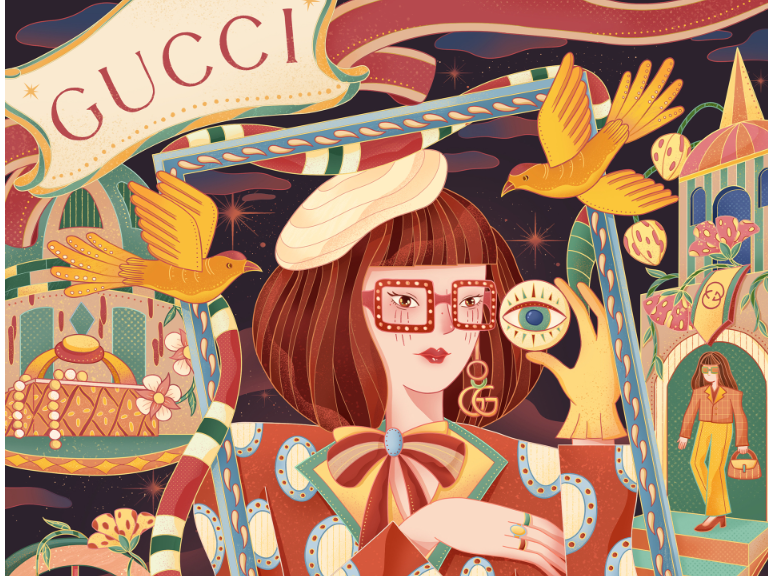 原创插画 | GUCCI品牌潮流感插画_Monologueee-站酷ZCOOL