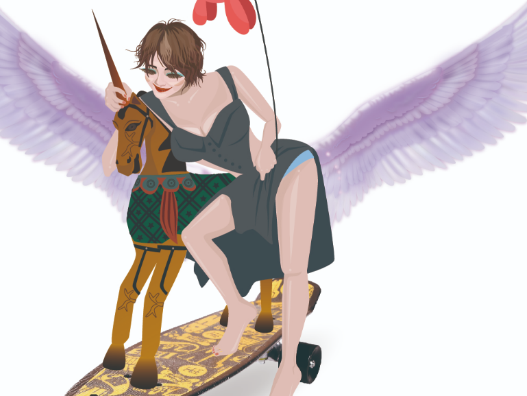 《梦马》插画_设计师阿MEI-站酷ZCOOL