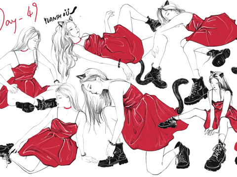 #速写60天挑战赛#Day-49@速写班长 _非寫實圓手-站酷ZCOOL