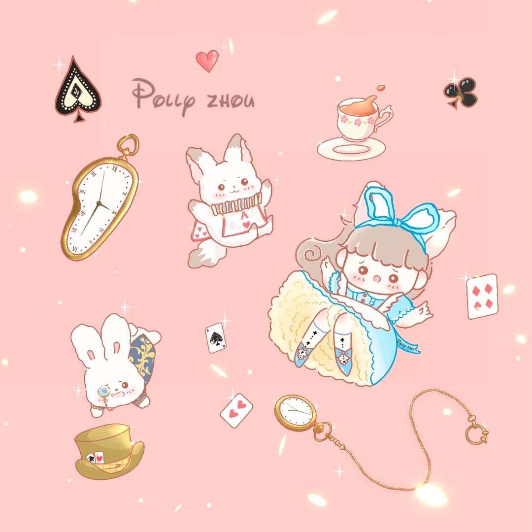 爱丽丝插画_Polly小Po-站酷ZCOOL