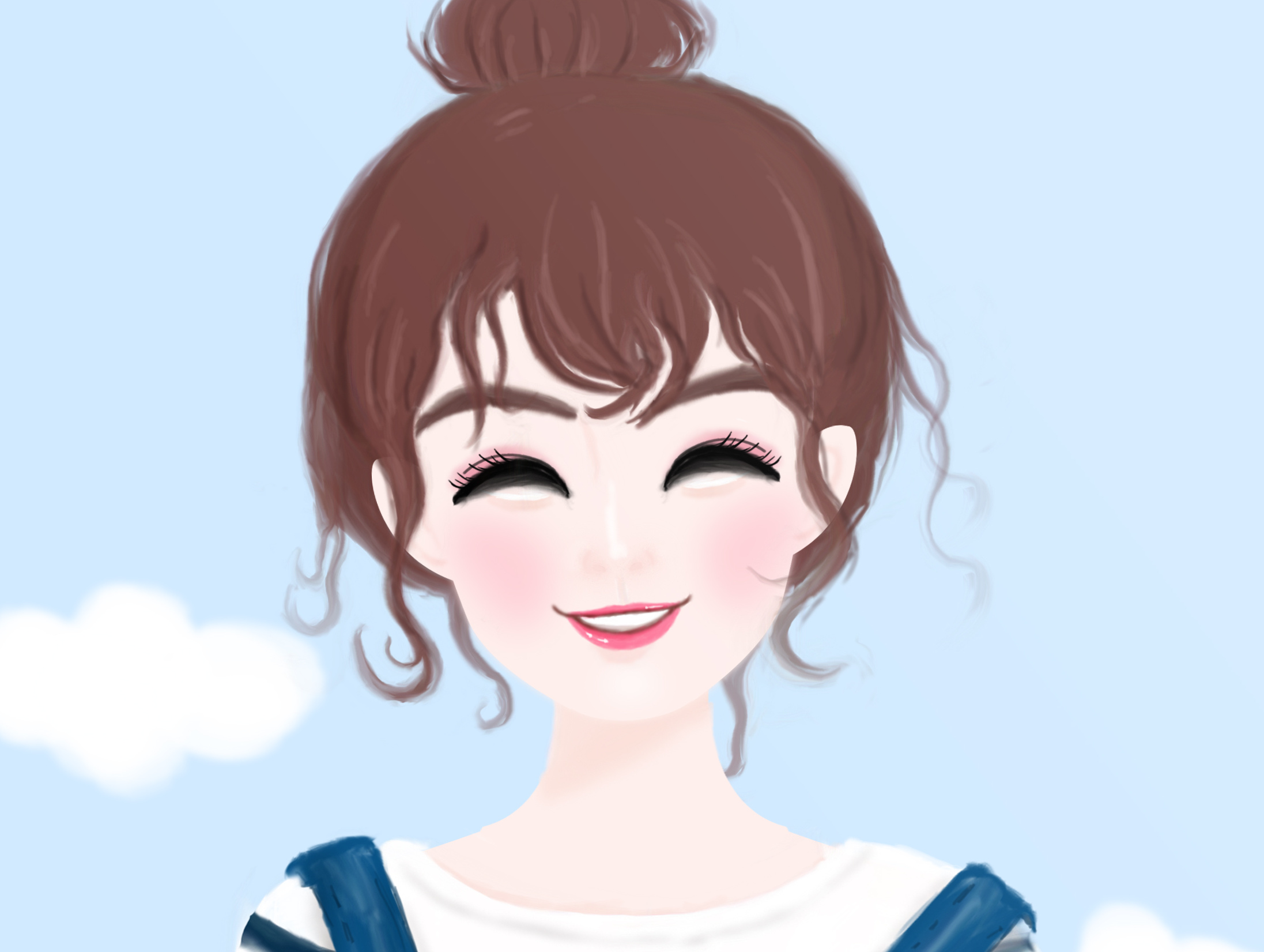 自画像 我的卡通手机壁纸_小小水-站酷ZCOOL