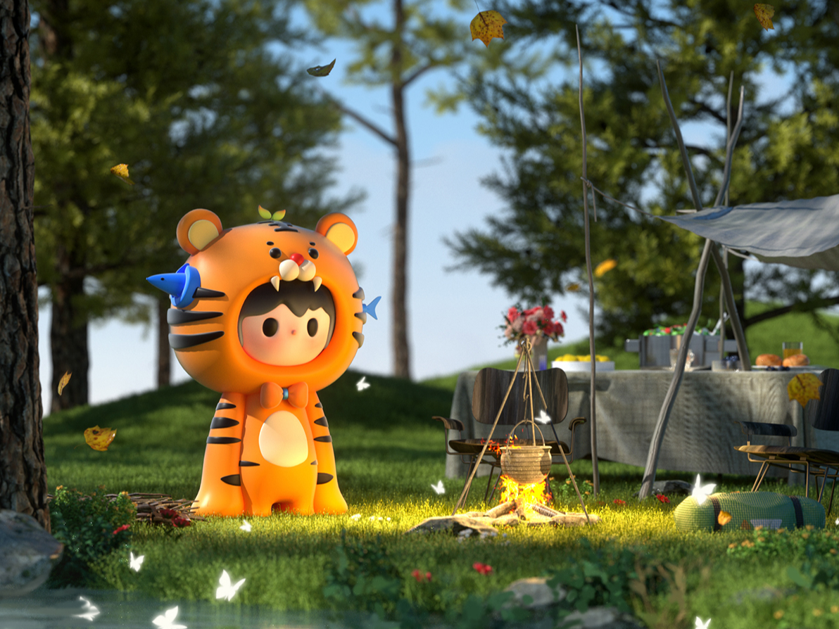 #WOW咸小鱼IP设计-小老虎睡衣趴_芹菜WO-站酷ZCOOL