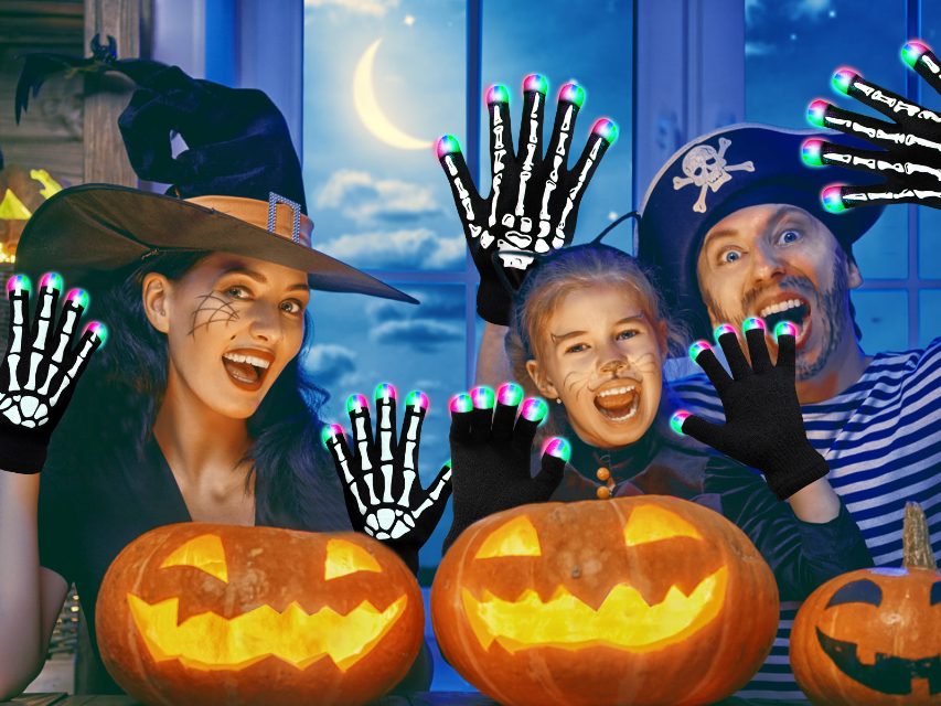 LED发光手套 亚马逊主图 A+ 视频_小熊軟糖-站酷ZCOOL