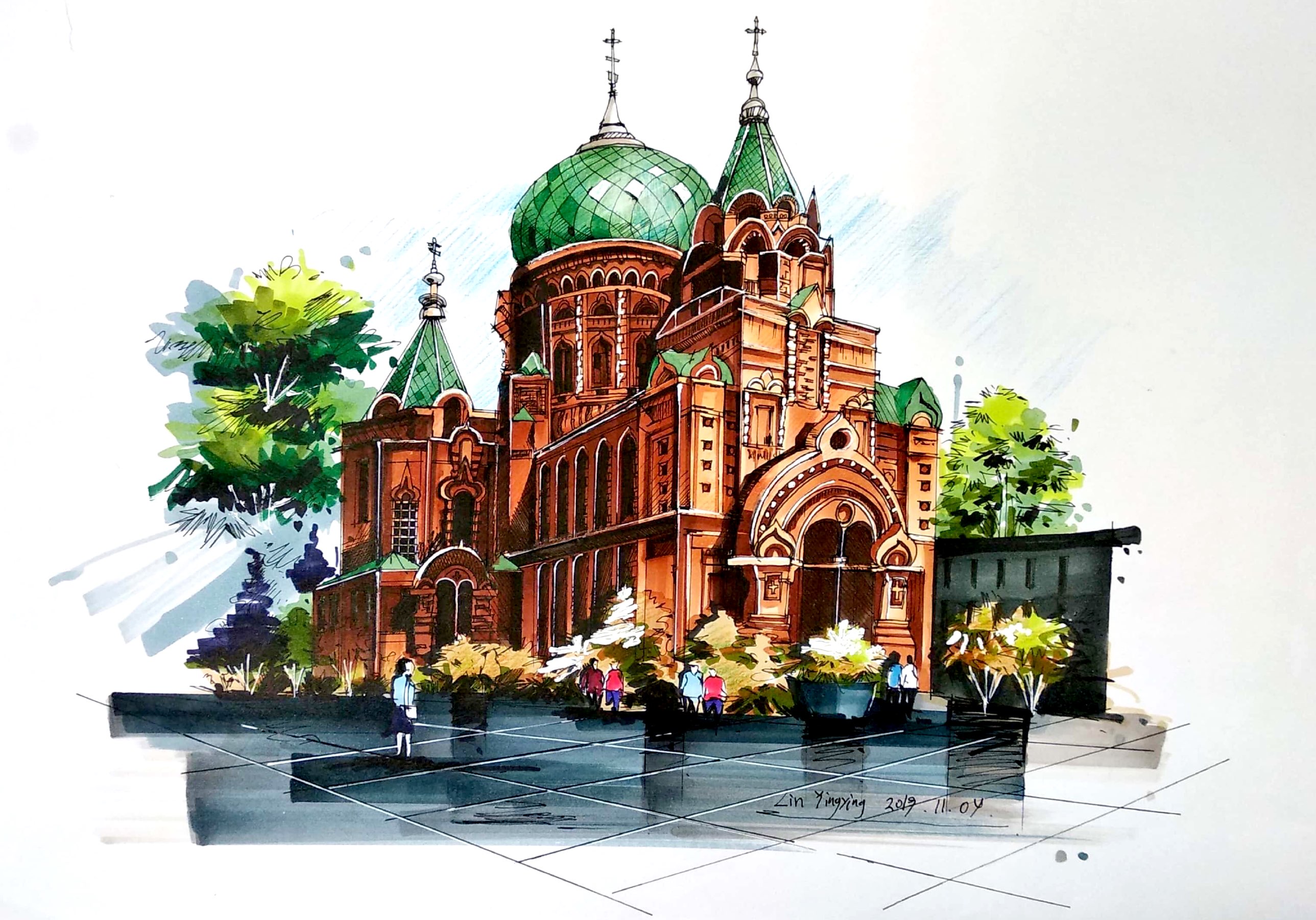 索菲亚教堂 建筑效果图_Z57854494-站酷ZCOOL