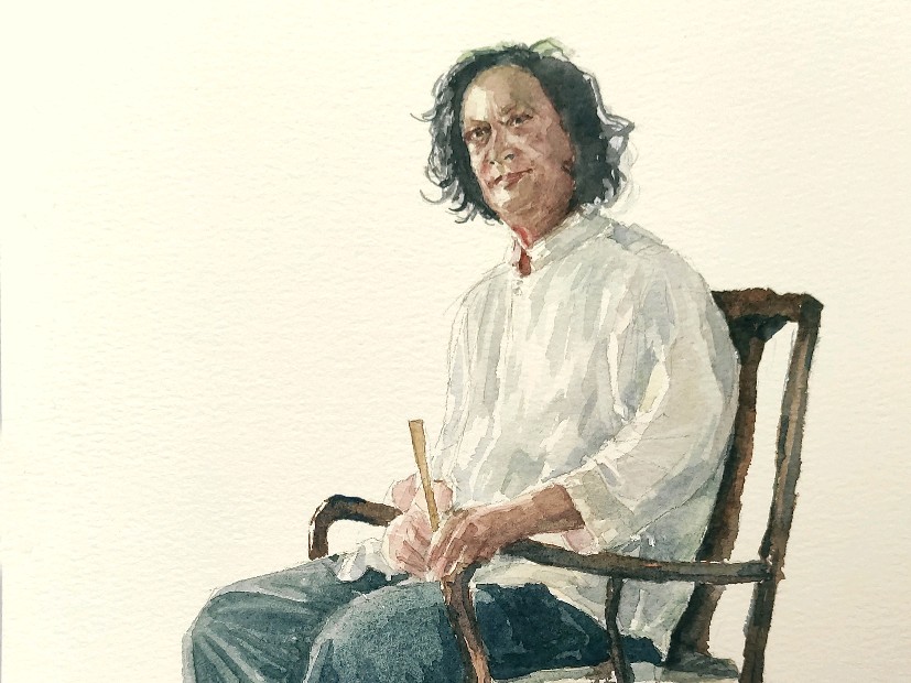 潮剧表演艺术家写生 方展荣_阿伟584488-站酷ZCOOL