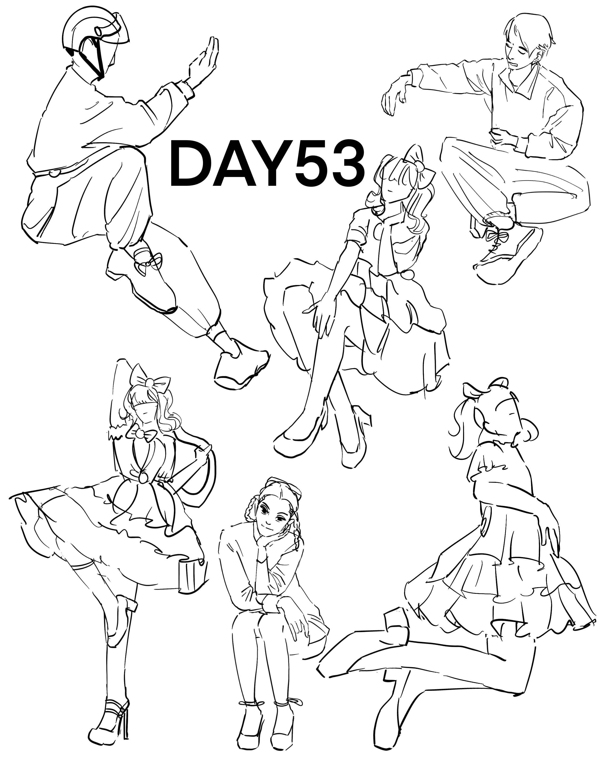 #速写60天挑战赛#@速写班长DAY53_敏敏最棒了-站酷ZCOOL