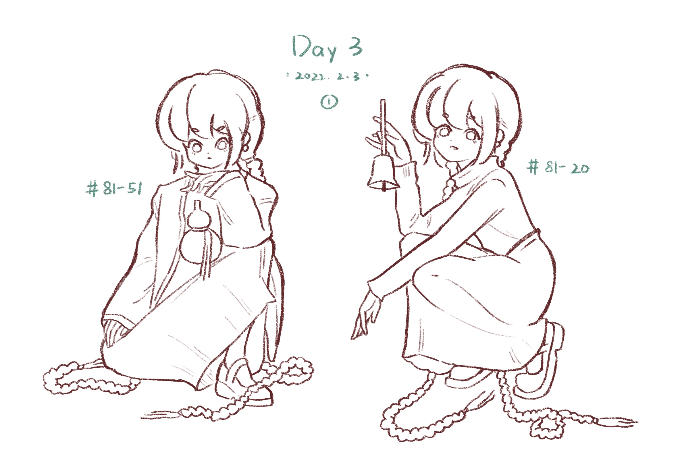 速写挑战day3_好大一颗西瓜籽-站酷ZCOOL